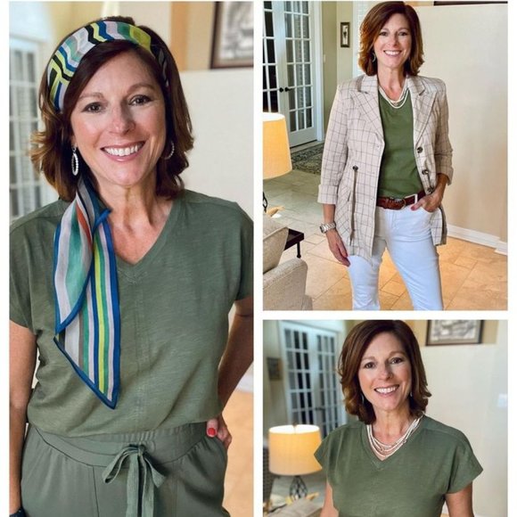 CAbi | Tops | Cabi 627 Trooper Top Spring 222 Small Euc | Poshmark